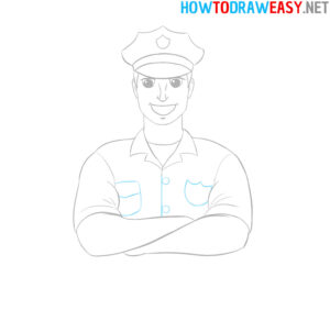 How to Draw a Police Officer Easy - How to Draw Easy