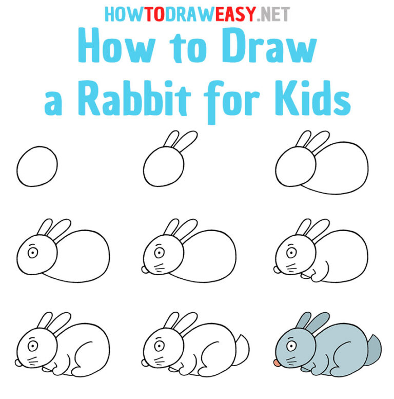 How to Draw a Rabbit for Kids - How to Draw Easy