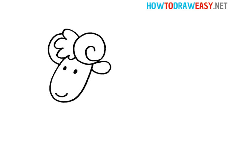 How to Draw a Ram for Kids - How to Draw Easy