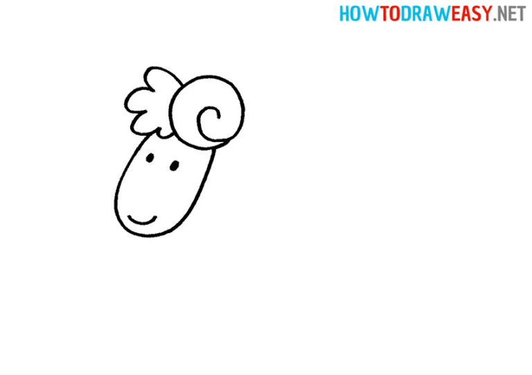 How to Draw a Ram for Kids - How to Draw Easy