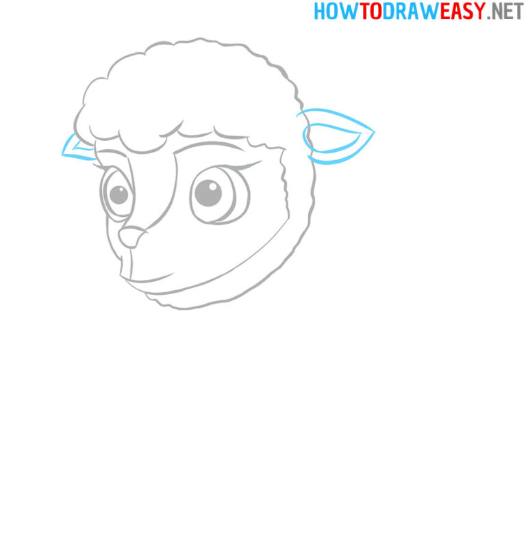 How to Draw a Cartoon Sheep - How to Draw Easy