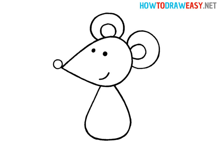 How to Draw a Mouse for Kids - How to Draw Easy