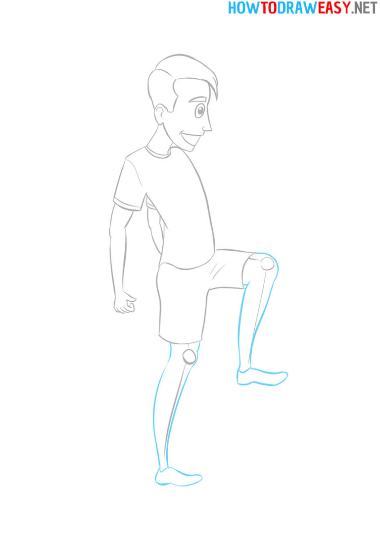 How to Draw a Soccer Player Easy - How to Draw Easy