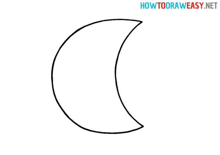 How to Draw the Moon for Kids - How to Draw Easy