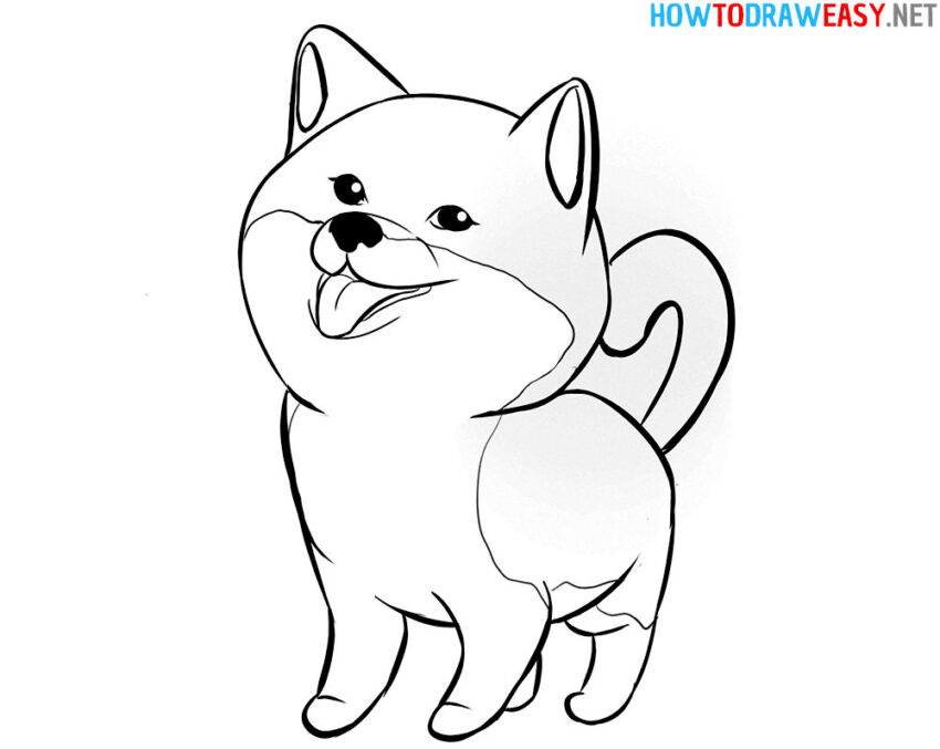 How to Draw a Shiba Inu - How to Draw Easy