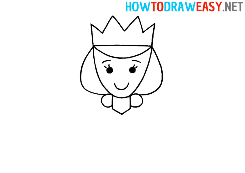 How to Draw a Queen for Kids - How to Draw Easy