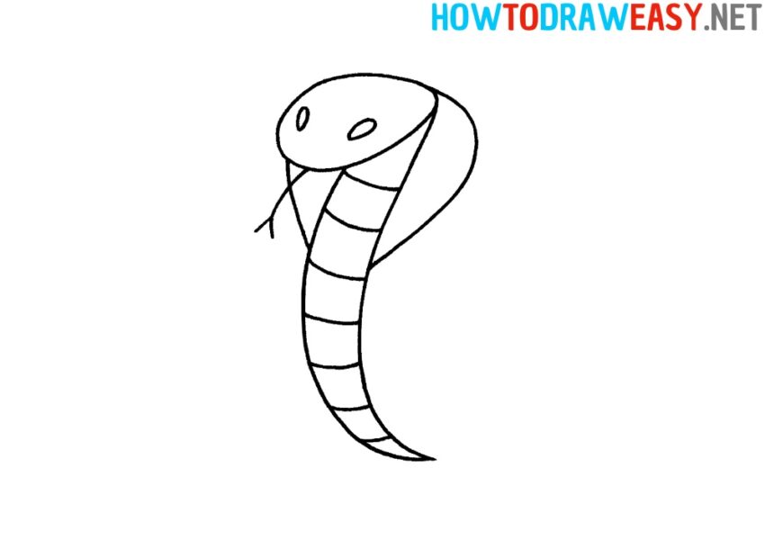 How to Draw a Cobra for Kids - How to Draw Easy