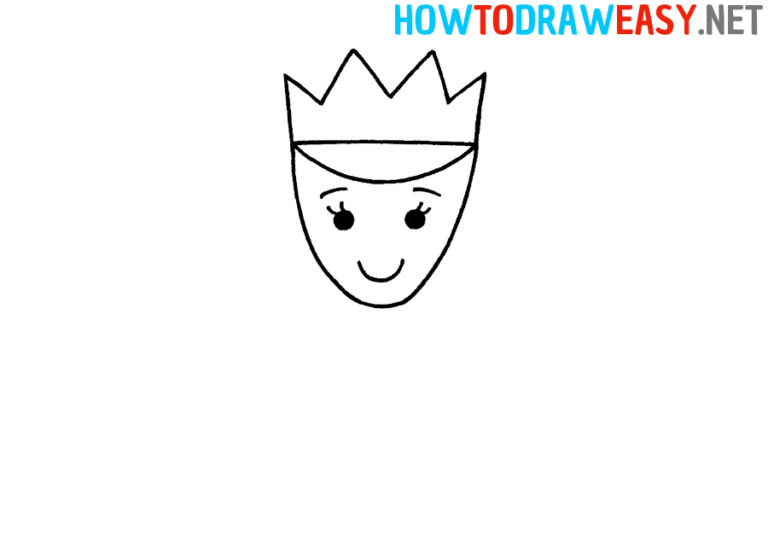 How to Draw a Queen for Kids - How to Draw Easy