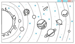 How to Draw the Solar System Easy - How to Draw Easy