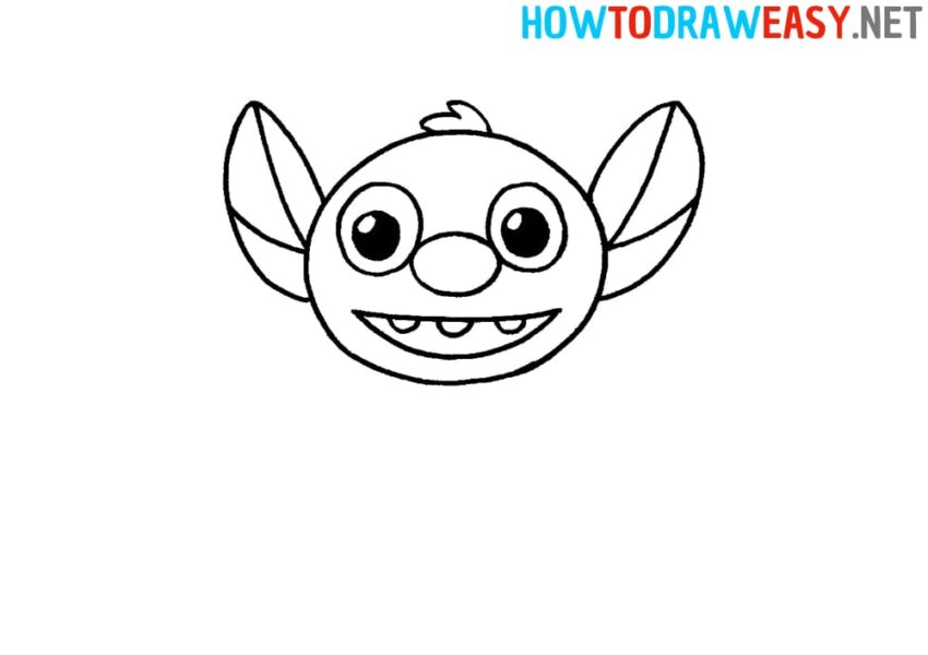 How to Draw Stitch for Kids - How to Draw Easy