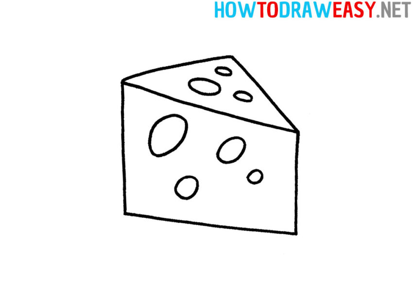How to Draw a Cheese for Kids - How to Draw Easy