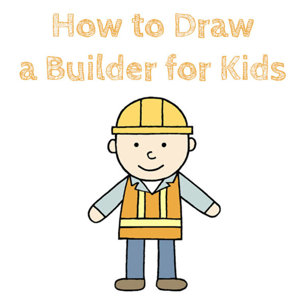 How to Draw a Builder for Kids - How to Draw Easy