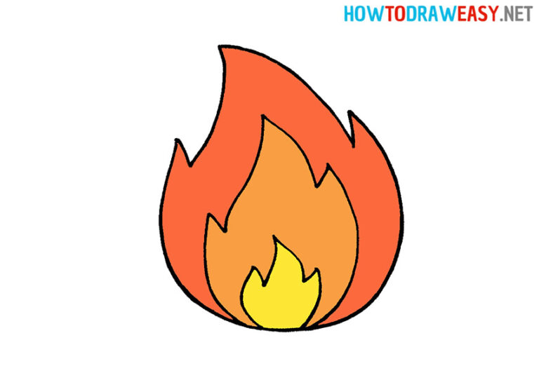 How to Draw Fire for Kids - How to Draw Easy