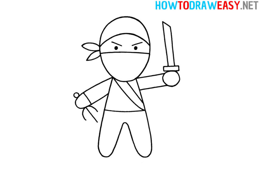 How to Draw a Ninja for Kids - How to Draw Easy