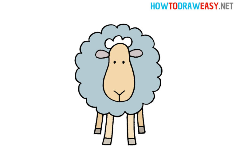 How to Draw a Sheep for Kids - How to Draw Easy