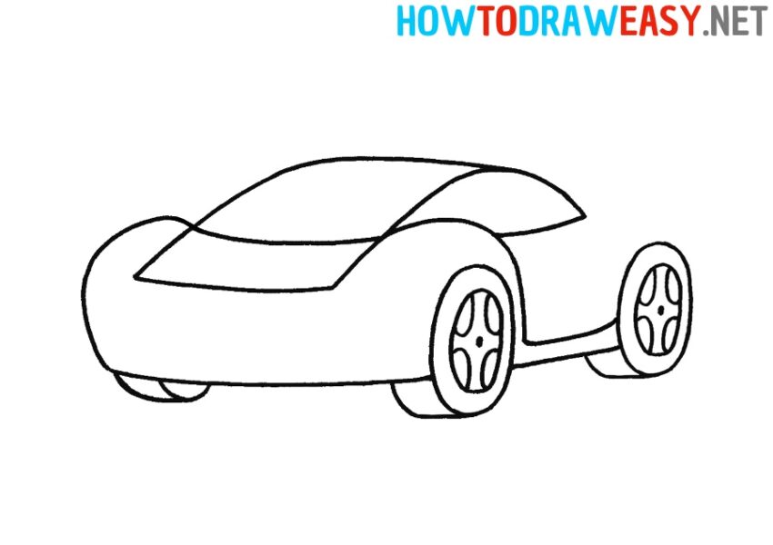 How to Draw a Ferrari for Kids - How to Draw Easy