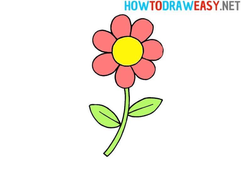 How to Draw a Flower for Kids - How to Draw Easy