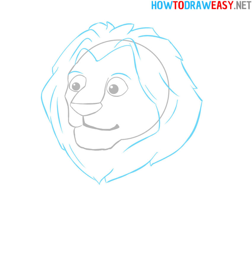 How to Draw a Cartoon Lion - How to Draw Easy
