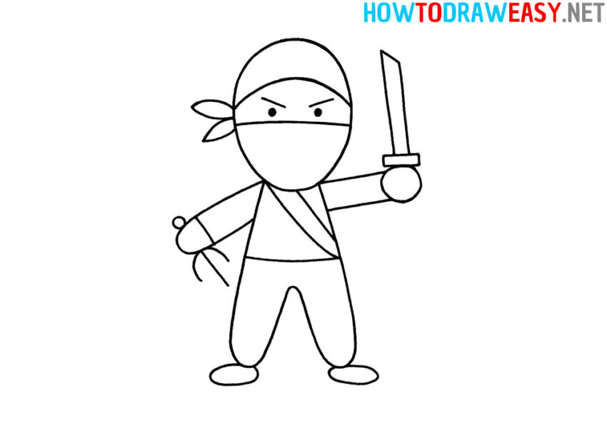 How to Draw a Ninja for Kids - How to Draw Easy