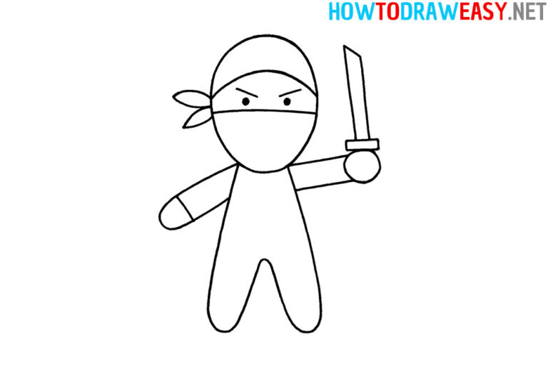 How to Draw a Ninja for Kids - How to Draw Easy