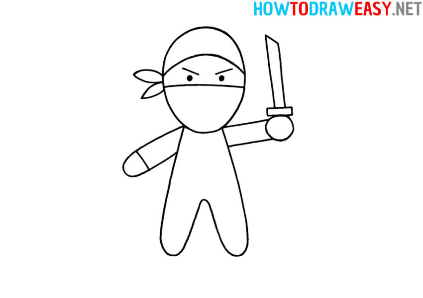 How to Draw a Ninja for Kids - How to Draw Easy
