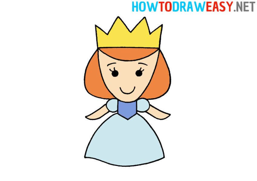 How to Draw a Queen for Kids - How to Draw Easy