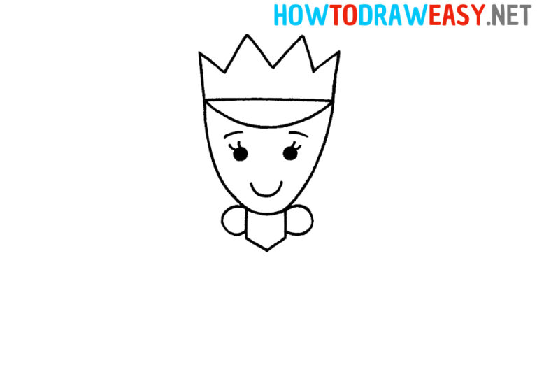 How to Draw a Queen for Kids - How to Draw Easy