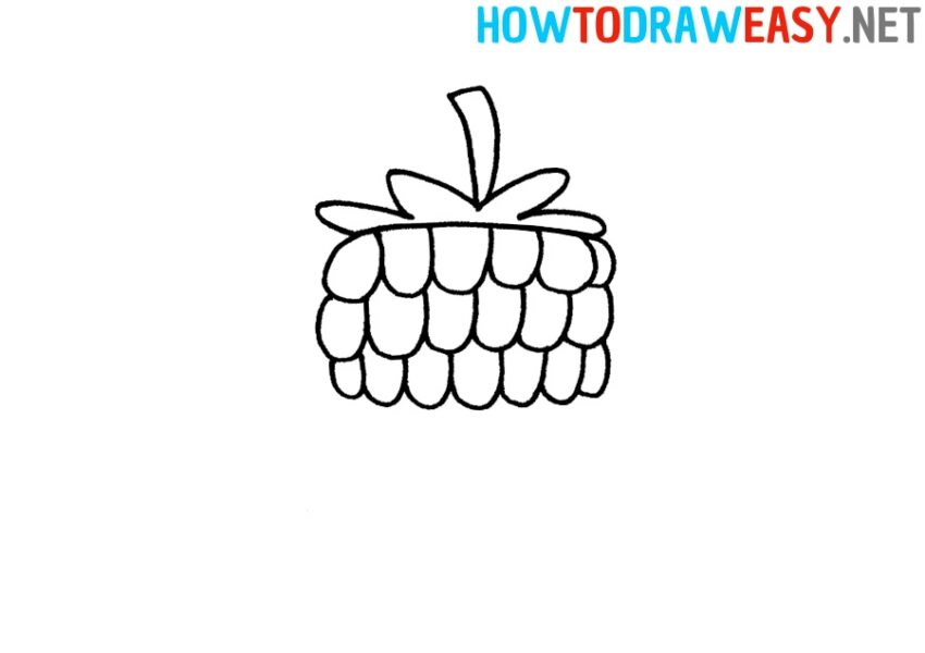 How to Draw a Raspberry for Kids - How to Draw Easy
