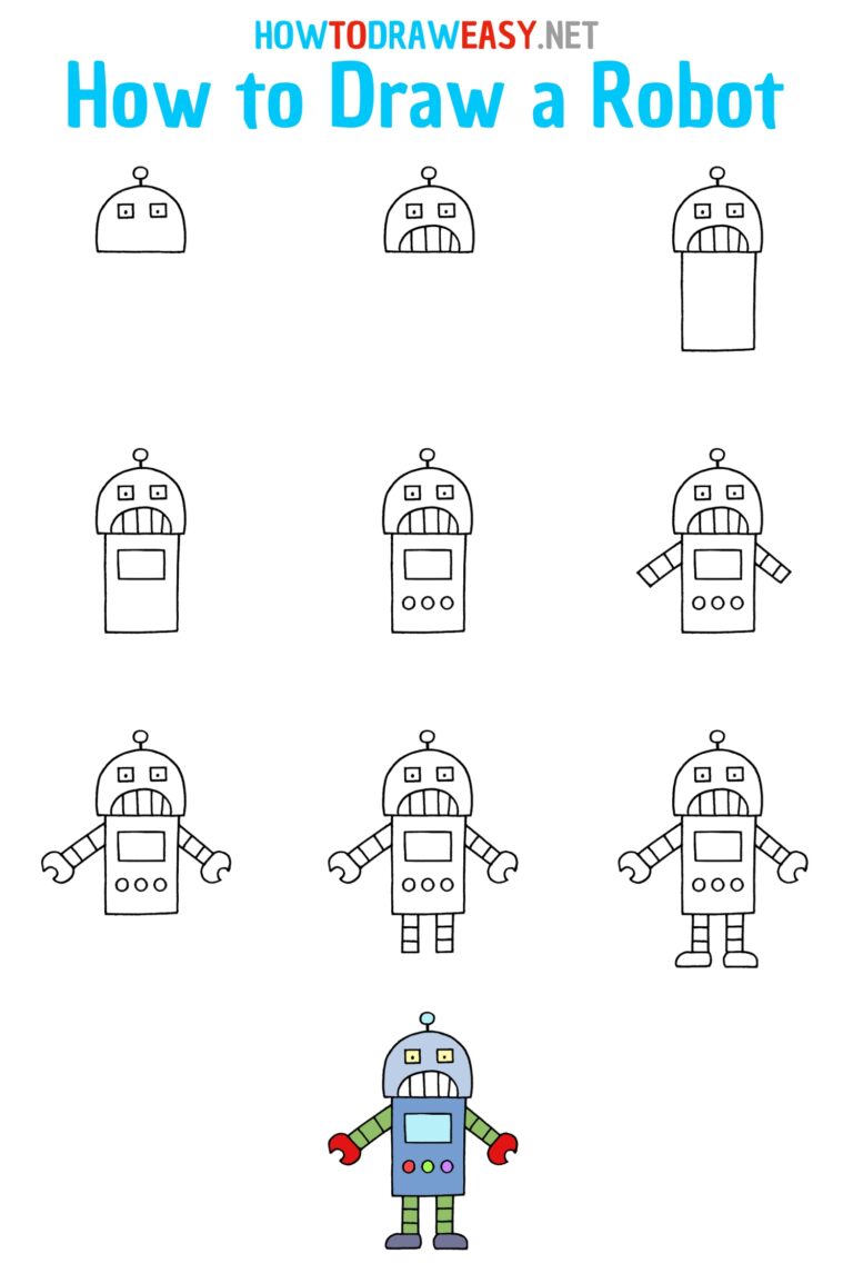 How to Draw a Robot for Kids - How to Draw Easy