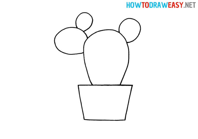 How to Draw a Cactus for Kids - How to Draw Easy