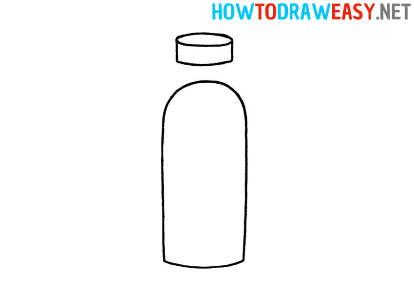 How to Draw a Bottle for Kids - How to Draw Easy