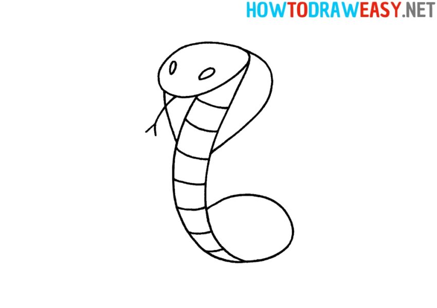 How to Draw a Cobra for Kids - How to Draw Easy