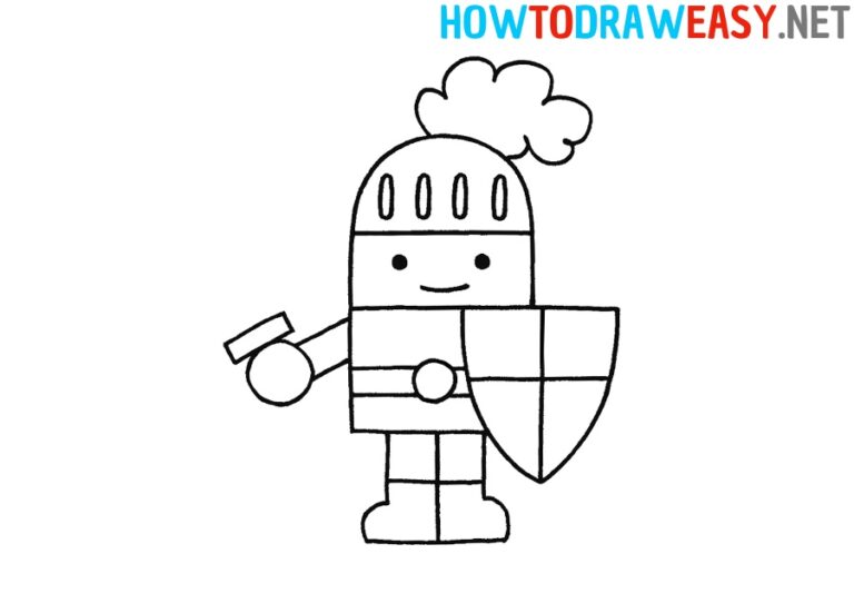 How to Draw a Knight for Kids - How to Draw Easy