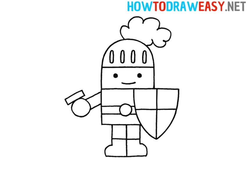 How to Draw a Knight for Kids - How to Draw Easy
