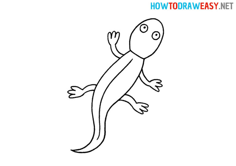 How to Draw a Lizard for Kids - How to Draw Easy