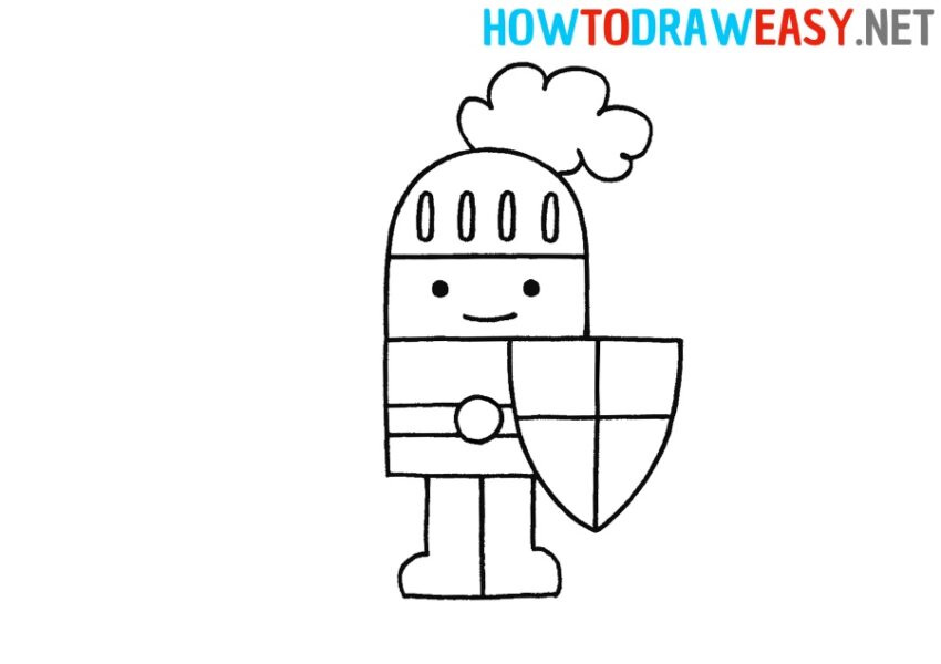 How to Draw a Knight for Kids - How to Draw Easy