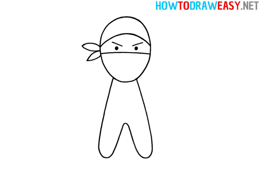 How to Draw a Ninja for Kids - How to Draw Easy