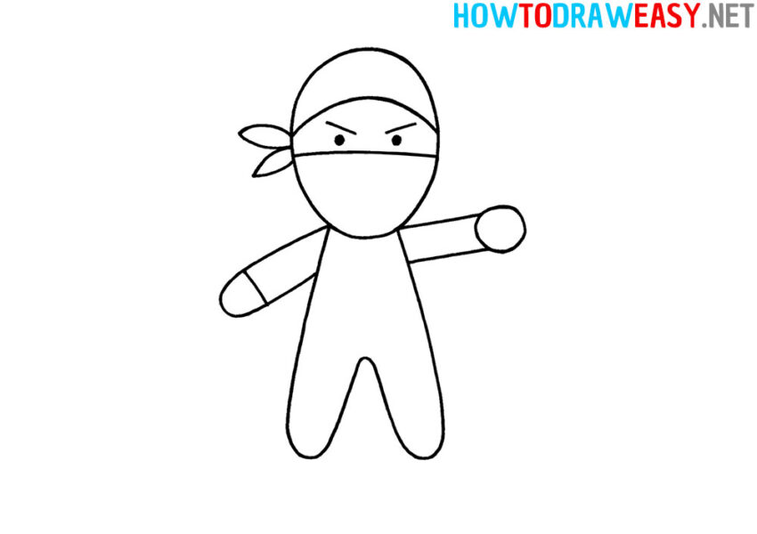 How to Draw a Ninja for Kids - How to Draw Easy