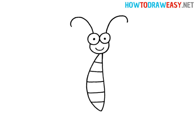How to Draw a Cockroach for Kids - How to Draw Easy