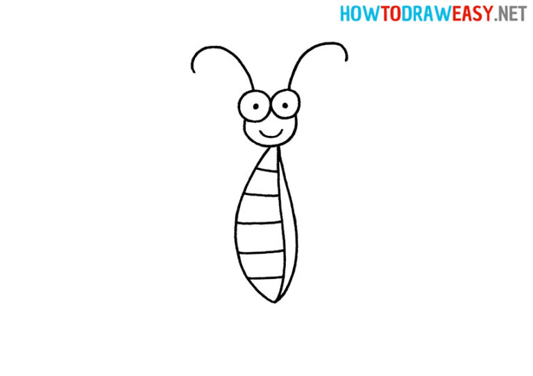 How to Draw a Cockroach for Kids - How to Draw Easy