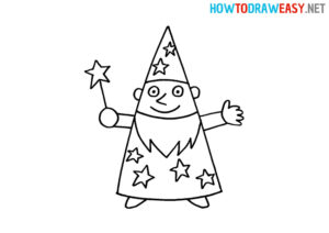 How to Draw a Wizard for Kids - How to Draw Easy