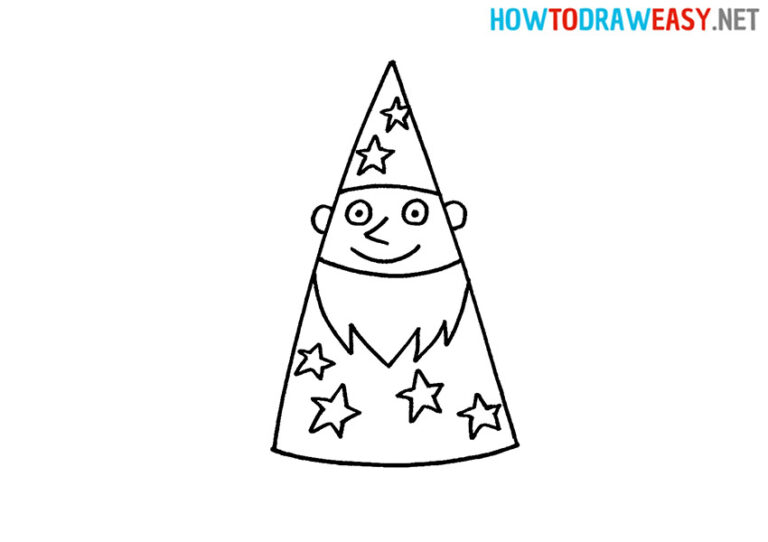 How to Draw a Wizard for Kids - How to Draw Easy