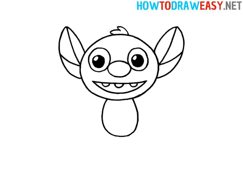 How to Draw Stitch for Kids - How to Draw Easy