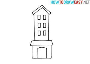 How to Draw an Easy Building for Kids - How to Draw Easy
