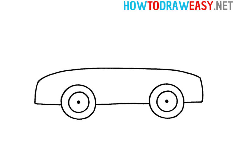 How to Draw a Convertible Car for Kids - How to Draw Easy
