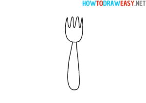 How to Draw a Fork for Kids - How to Draw Easy