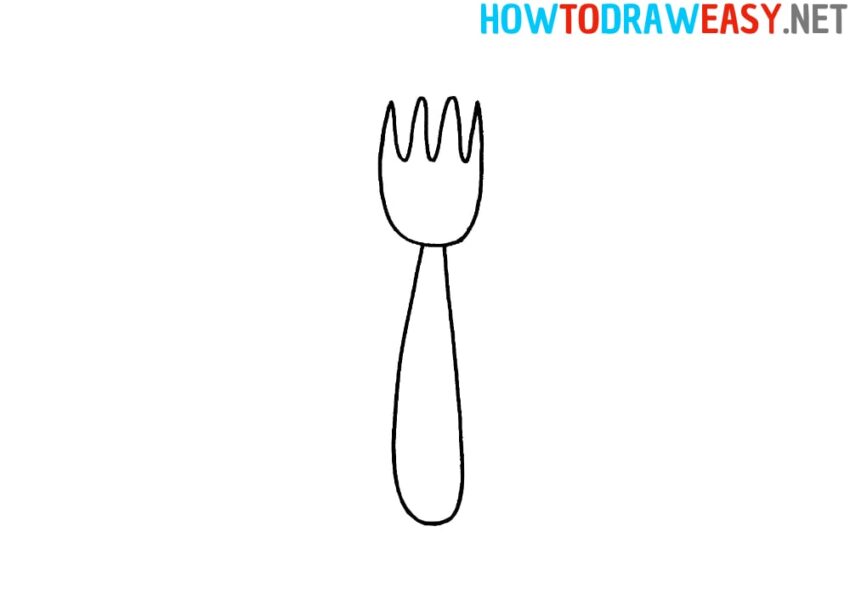 How to Draw a Fork for Kids - How to Draw Easy