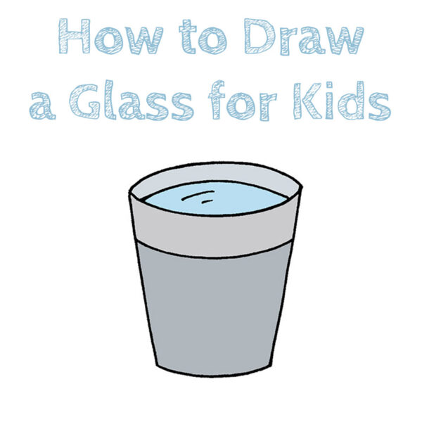 How to Draw a Glass for Kids - How to Draw Easy