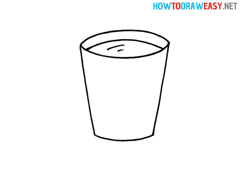 How to Draw a Glass for Kids - How to Draw Easy