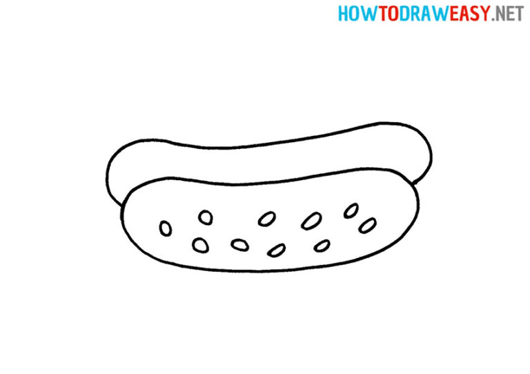 How to Draw a Hot Dog for Kids - How to Draw Easy
